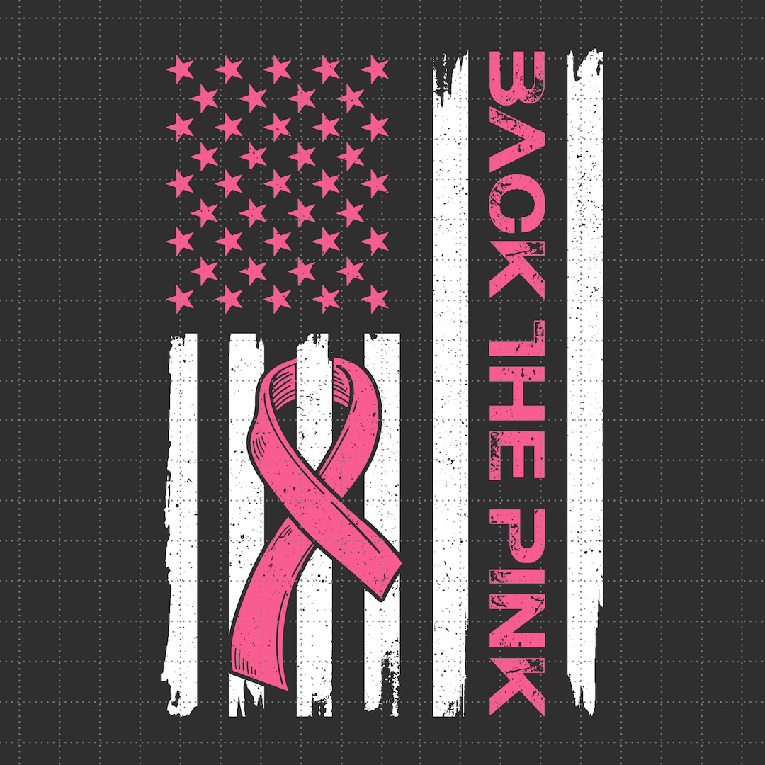Breast Cancer Awareness Svg Png, Back the Pink Svg Png, Pink Ribbon ...