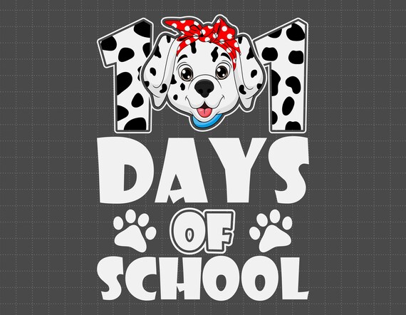 101 Days of School Dalmatian Dog Svg 101 Days Smarter Svg | Etsy