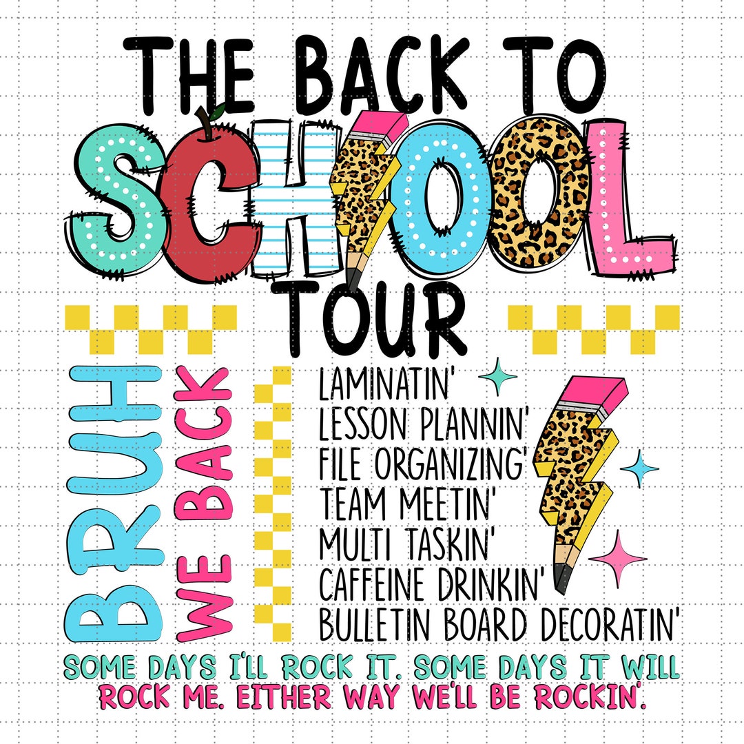 The Back to School Tour Svg, Bruh We Back Svg, Back to School Svg, Back ...