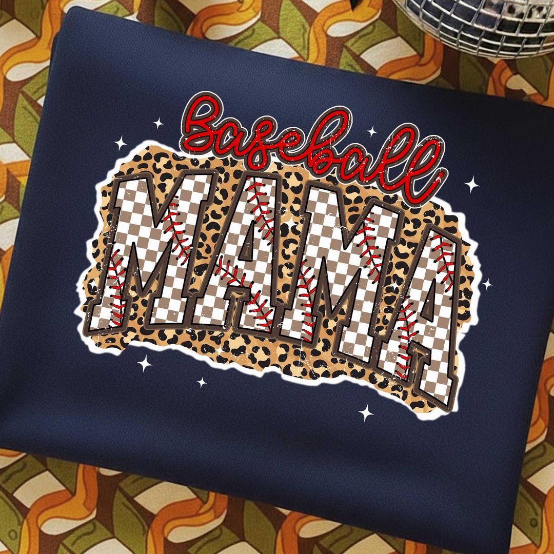 Baseball Mama Leopard PNG, Game Day Mom Shirt Design, Coquette Baseball ...