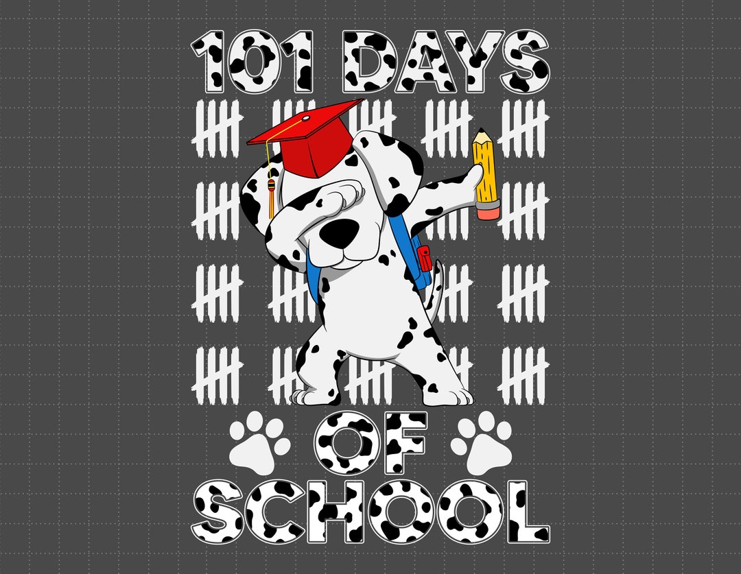 101 Days of School Dalmatian Dog Svg, 101 Days Smarter Svg, 101 Days of ...