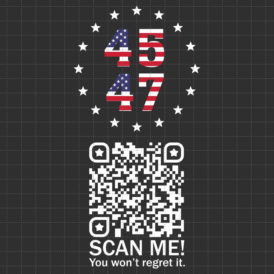 Funny QR President Trump 45/47 Dancing Qr Code Trump is Dancing Trump ...