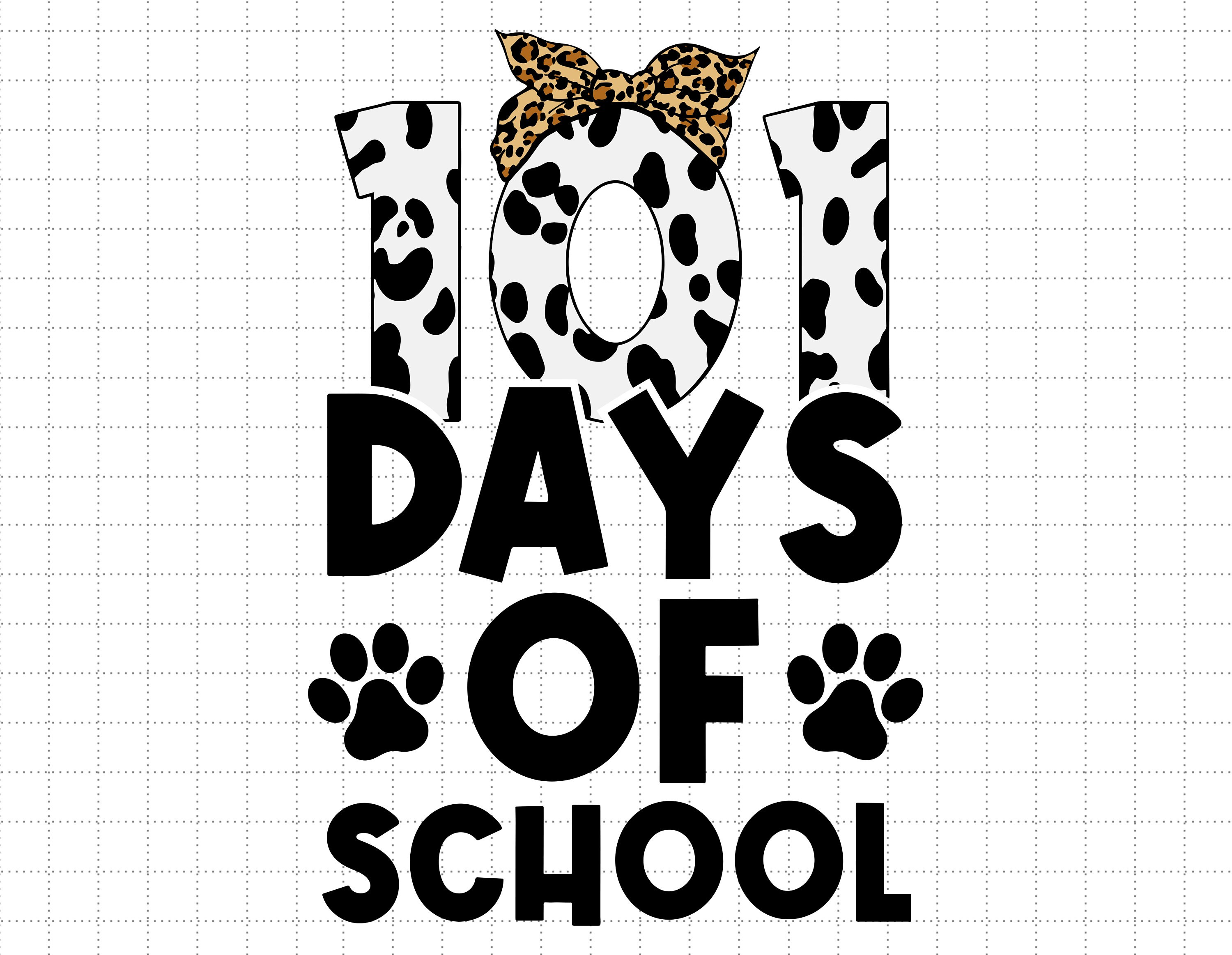 101 Days of School Dalmatian Dog Svg 101 Days Smarter Svg | Etsy