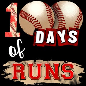 100 Days of School Baseball Png, 100 Day Smater Png, Schooling Png ...