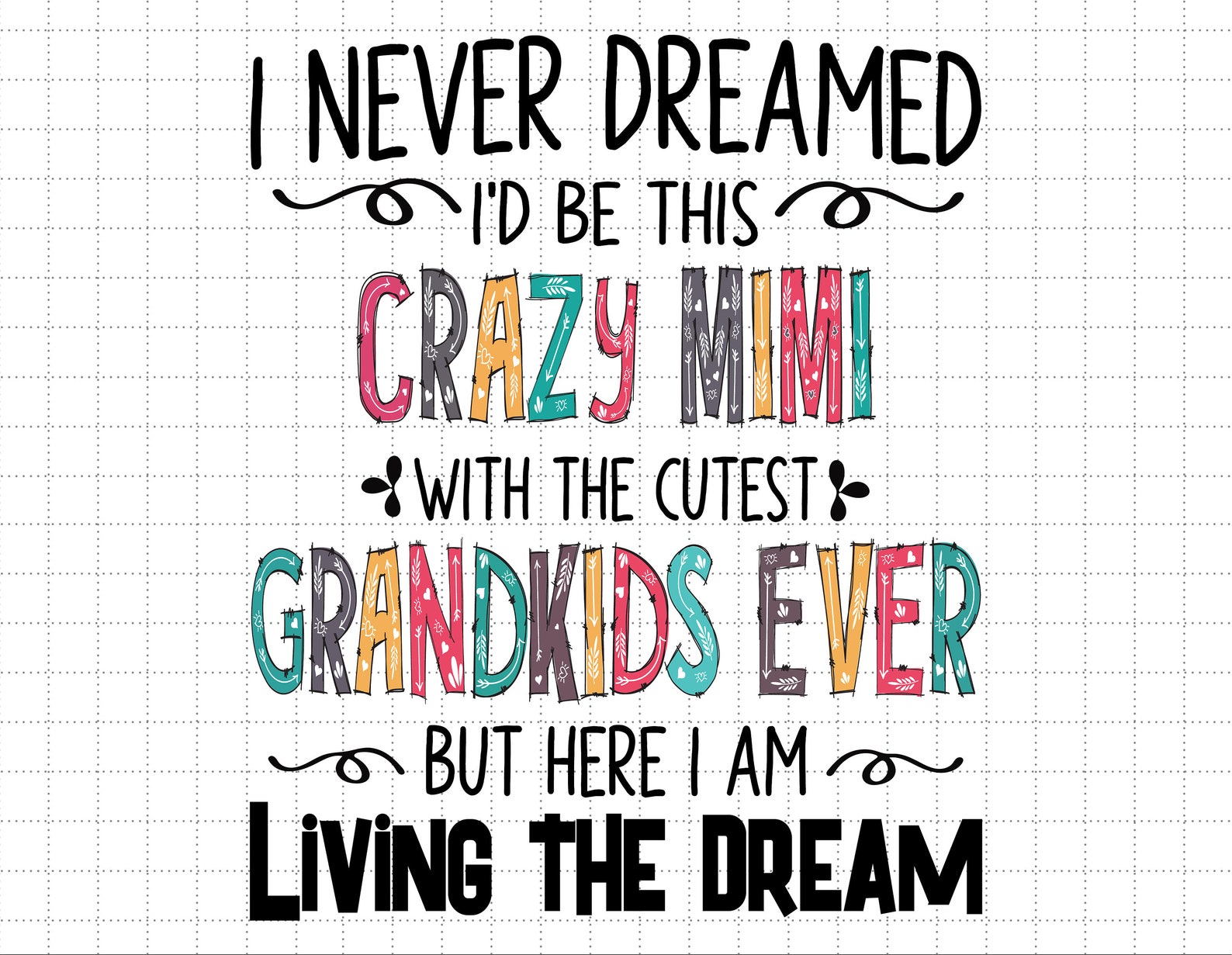 Mother's Day Svg, Crazy Mimi Svg, I Never Dreamed I'd Be This Crazy ...