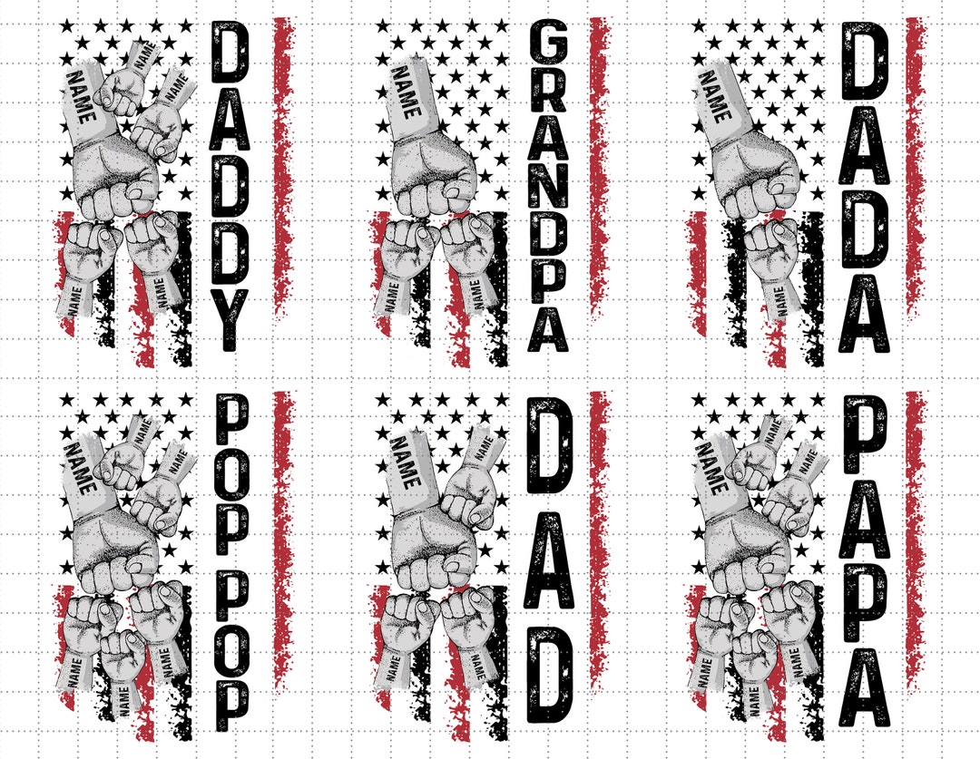 Personalized Grandpa Png Bundle, Pop Pop, Dad, Dada, Papa, Daddy Png ...