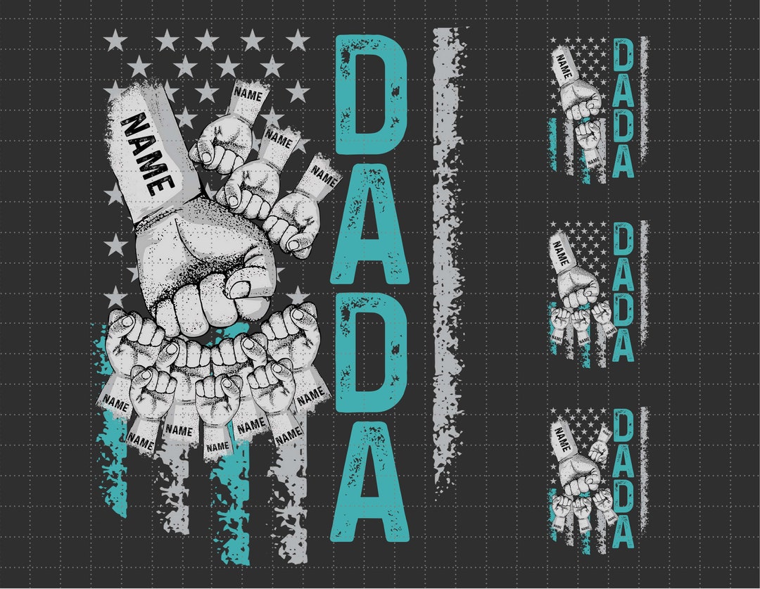 Personalized Dada Png, Fist Bump Set Png, America Flag Design, Baby Kid ...