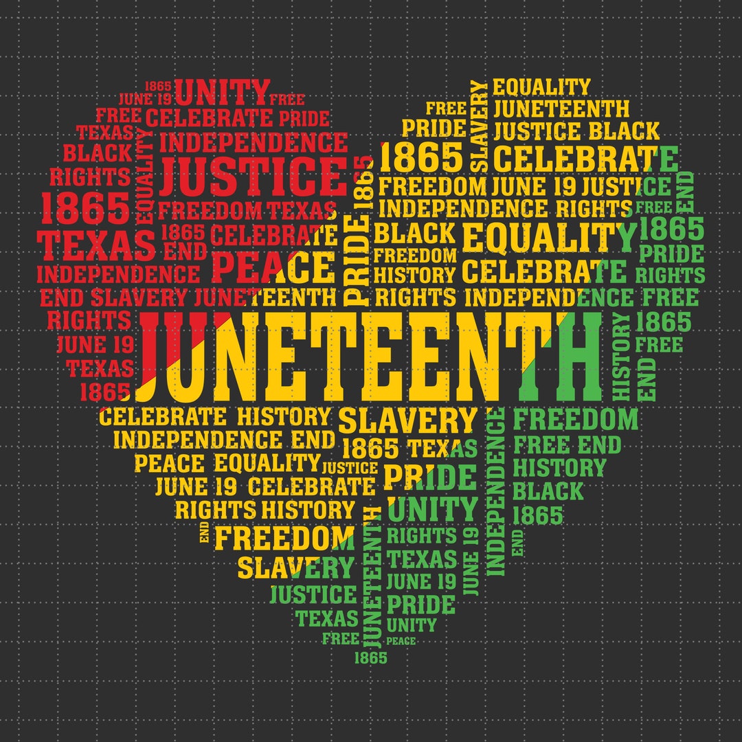 Juneteenth Heart Black History Svg, Juneteenth 19, Freedom Day, BLM Svg ...