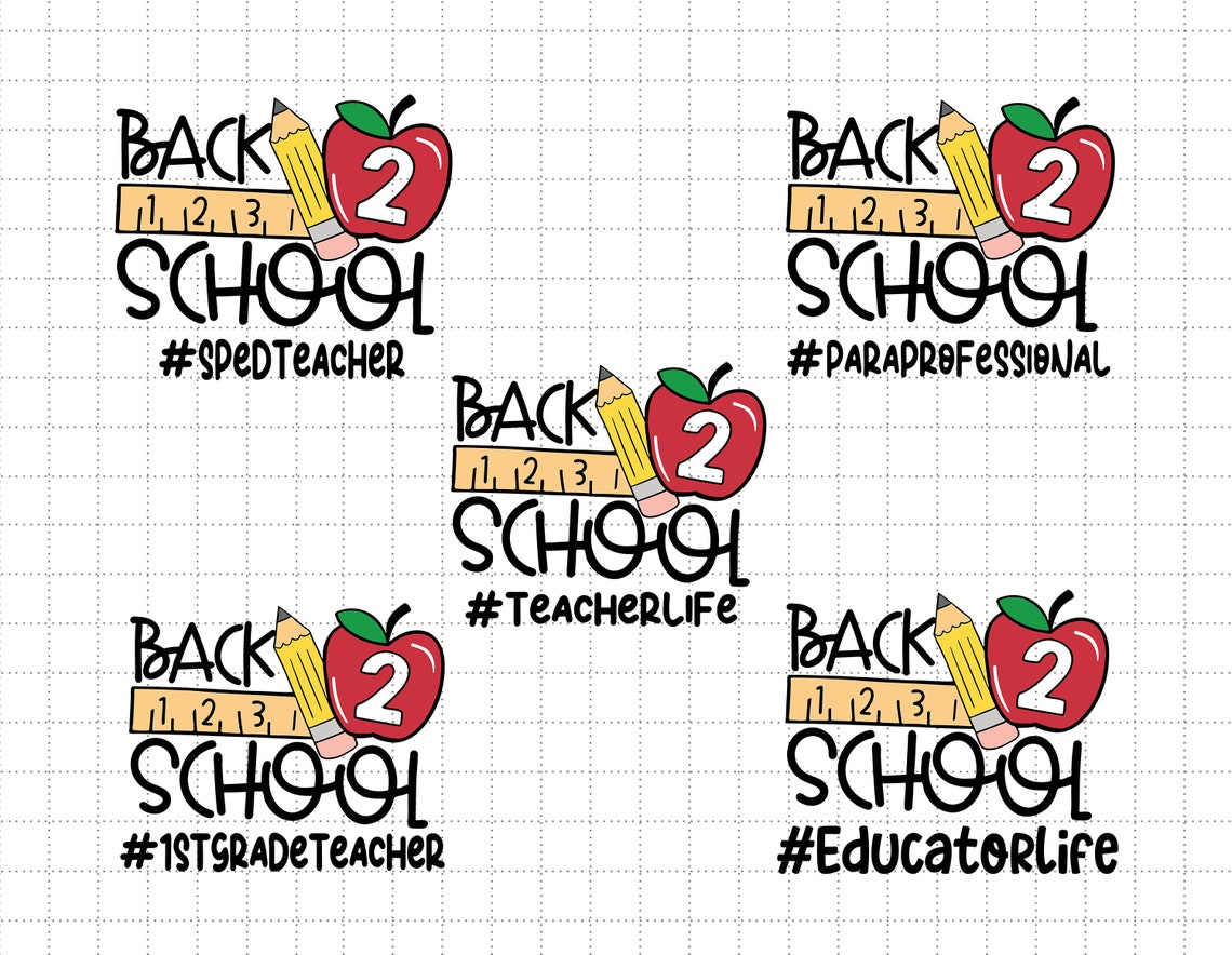 Back to School Bundle Svg Apple Pencil Svg Education Svg - Etsy