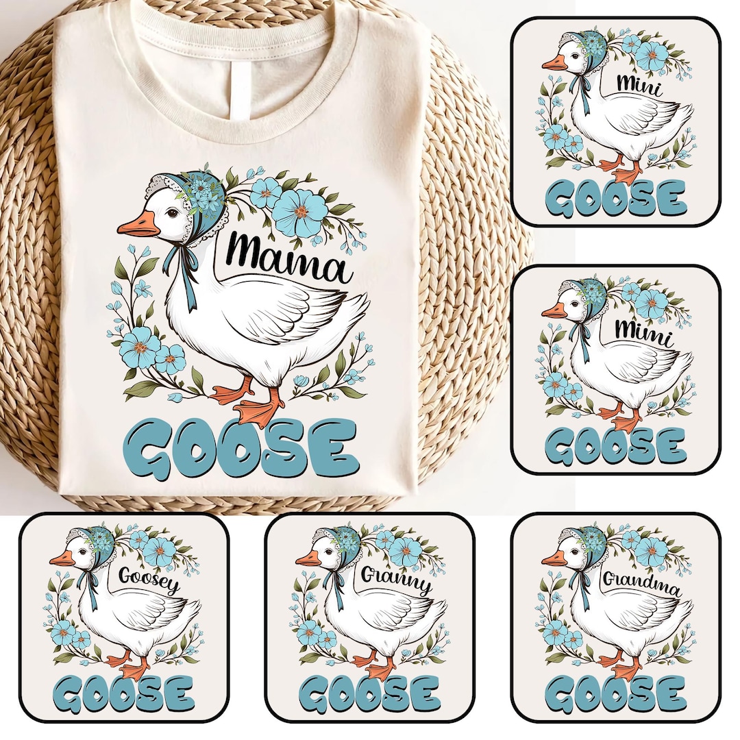 Floral Mama Goose 6 File Png, Mini Goose, Mimi Goose, Mama Sublimation ...