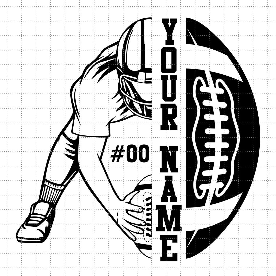 Football Player Svg, Football Svg, Football Name Svg, Football Cut ...