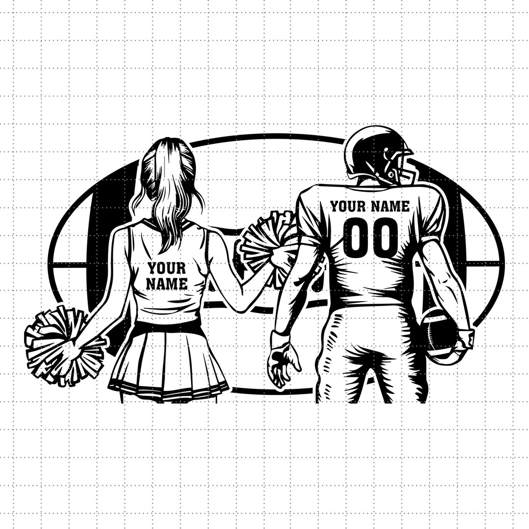 Cheerleader Svg, Football Player Svg, Football Name Svg, Cheer Dance ...