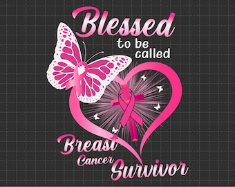 Blessed to Be Called Breast Cancer Survivor Png, Breast Cancer Ribbon ...