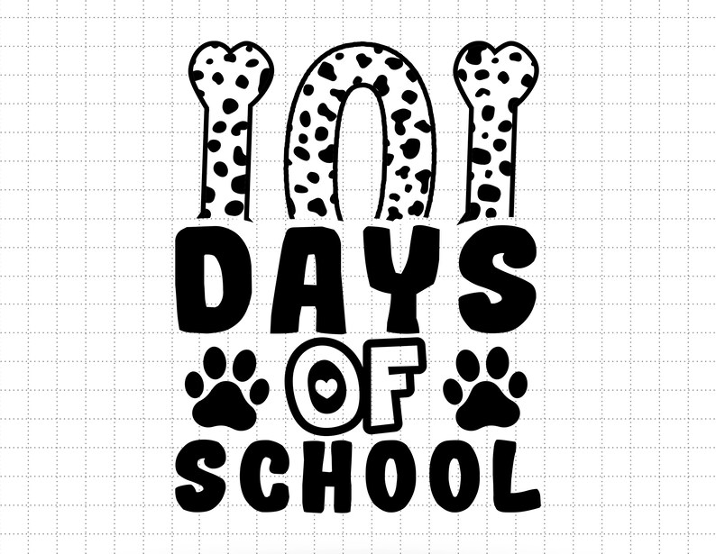 101 Days of School Dalmatian Dog Svg 101 Days Smarter Svg - Etsy
