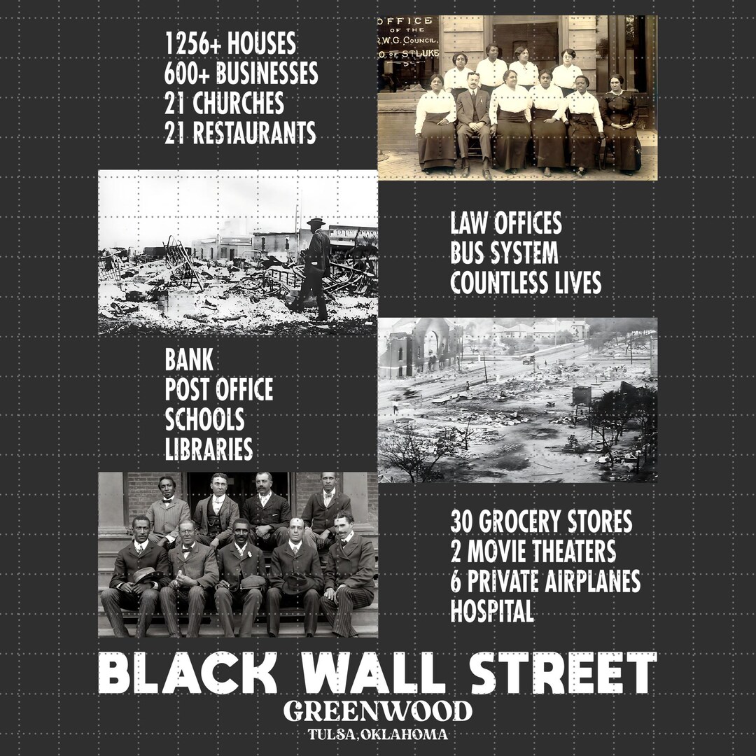 Black Wall Street Greenwood Png, Black History Month, Black People ...