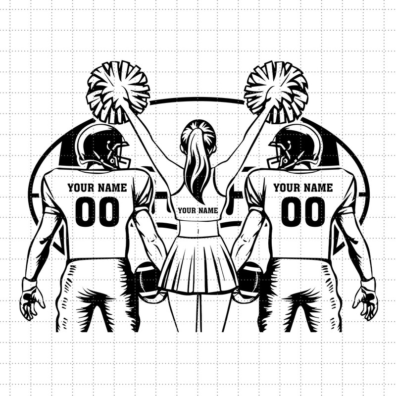 Football and Cheer Svg - Etsy