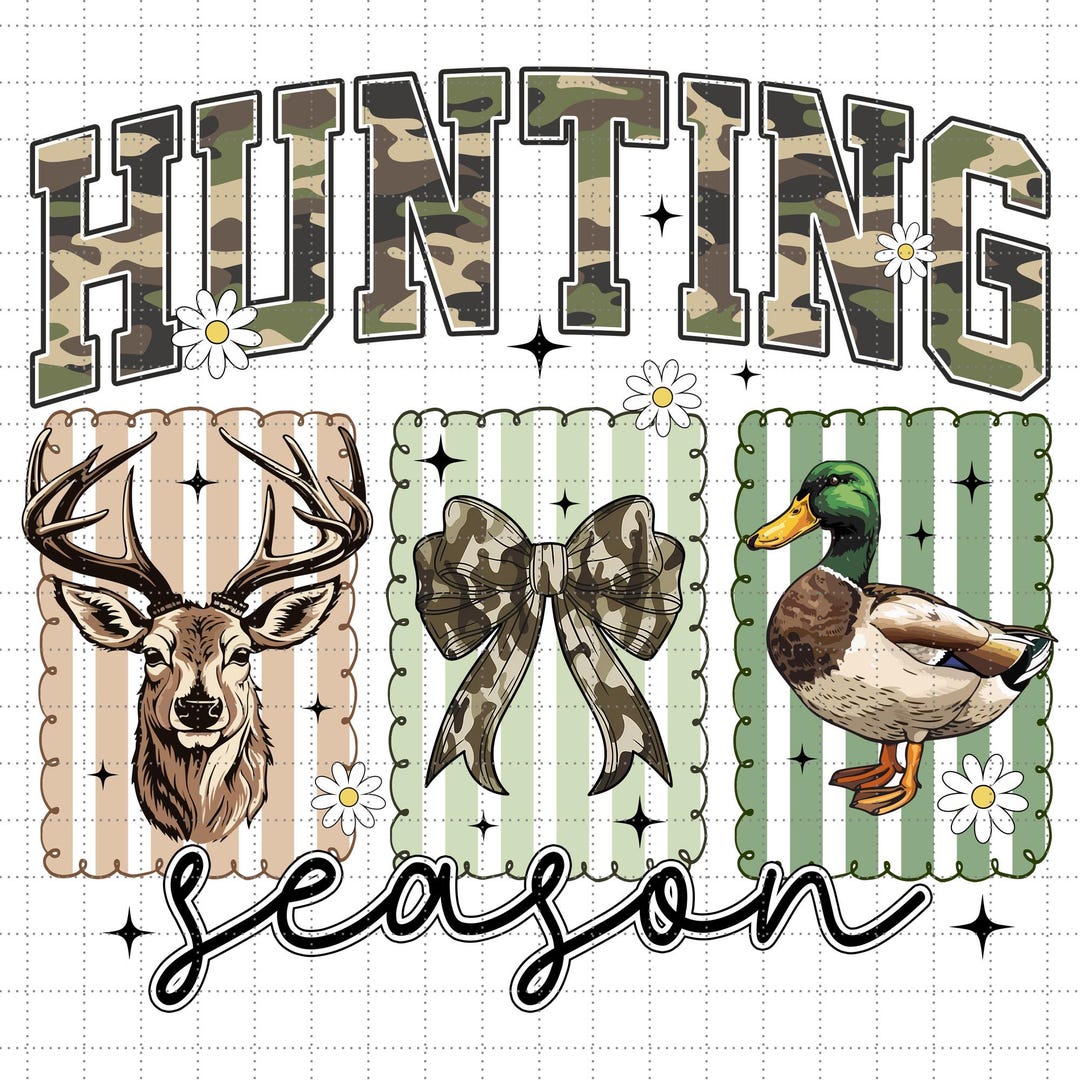 Hunting Season Png, Preppy Camo Bow Png, Deer Hunting Png, Duck Hunter ...