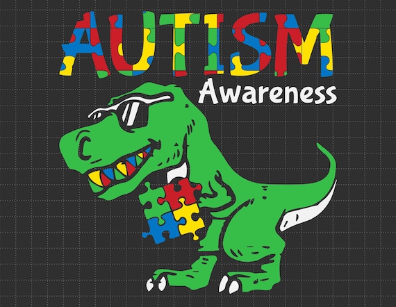 Autism Awareness Dinosaur Svg Dinosaur Lover Svg Puzzle - Etsy