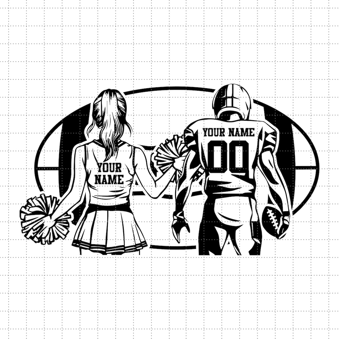Cheerleader Svg, Football Player Svg, Football Name Svg, Cheer Dance ...