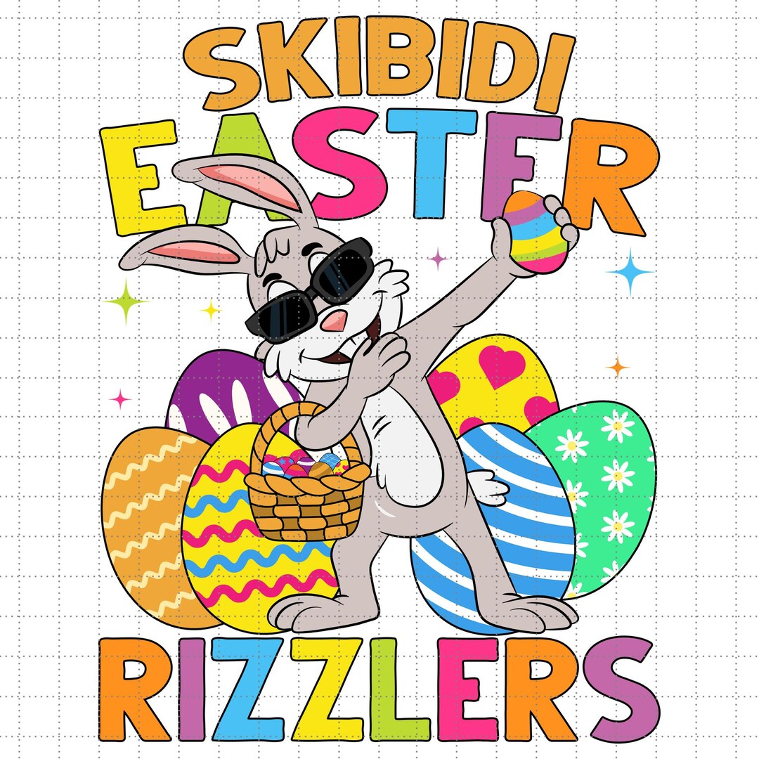 Skibidi Rizzles Easter Bunny Png, Dabbing Rabbit Easter Day, Easter ...