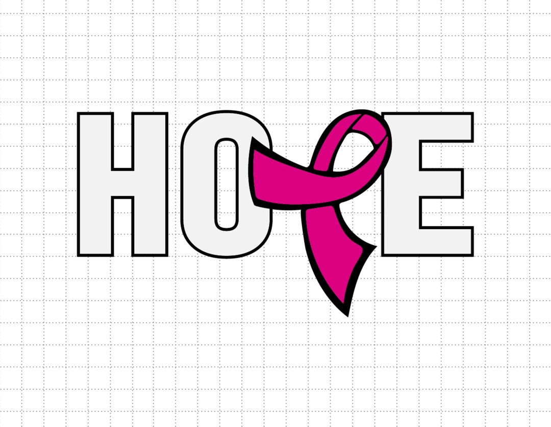 Hope Breast Cancer Awareness Svg Png, Pink Ribbon, Warrior Breast ...