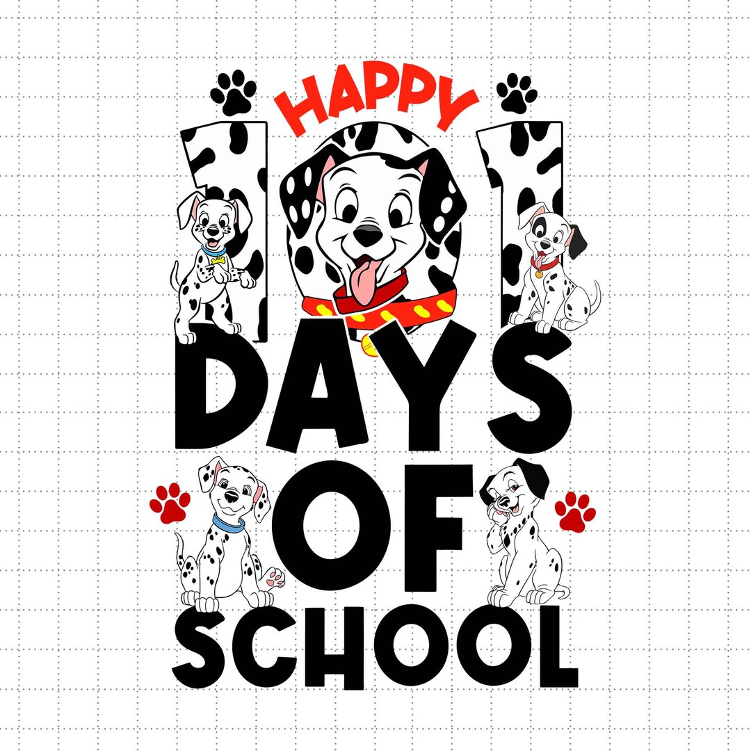 101 Days of School Dalmatian Dog Png, 101 Days Smarter Png, 101 Days of ...