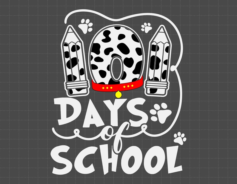 101 Days of School Dalmatian Dog Svg 101 Days Smarter Svg - Etsy