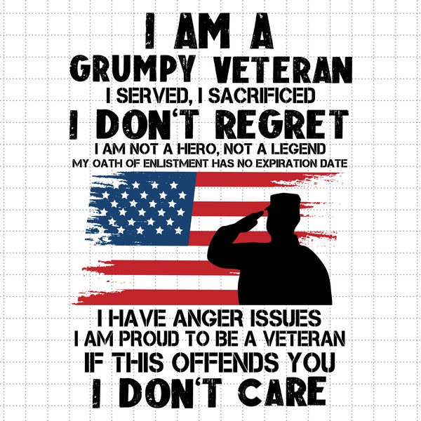 Grumpy Old Veteran - Etsy