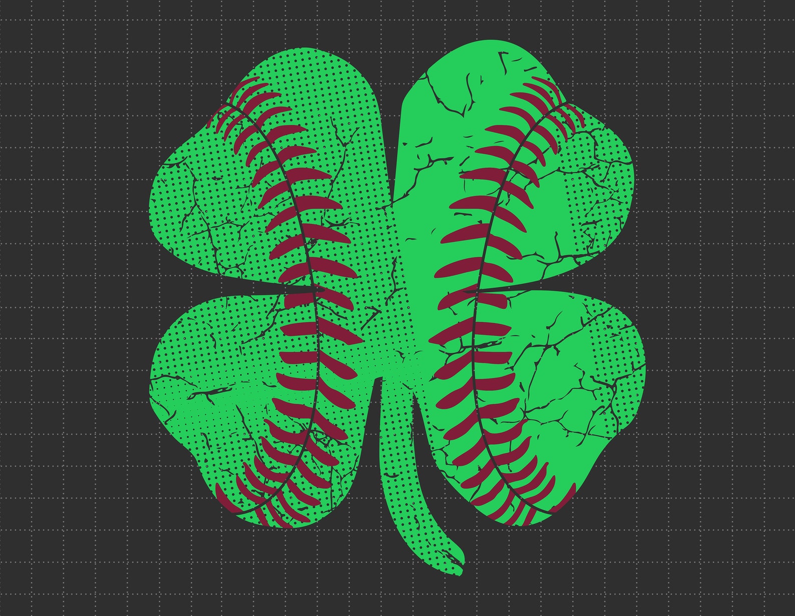 Shamrock Baseball Svg Baseball Lover Svg Sport Svg Happy St | Etsy