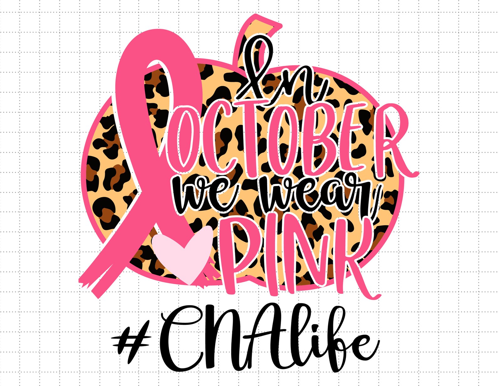 Wear Pink CNA Life Pumpkin Svg Png Pink Ribbon Warrior - Etsy
