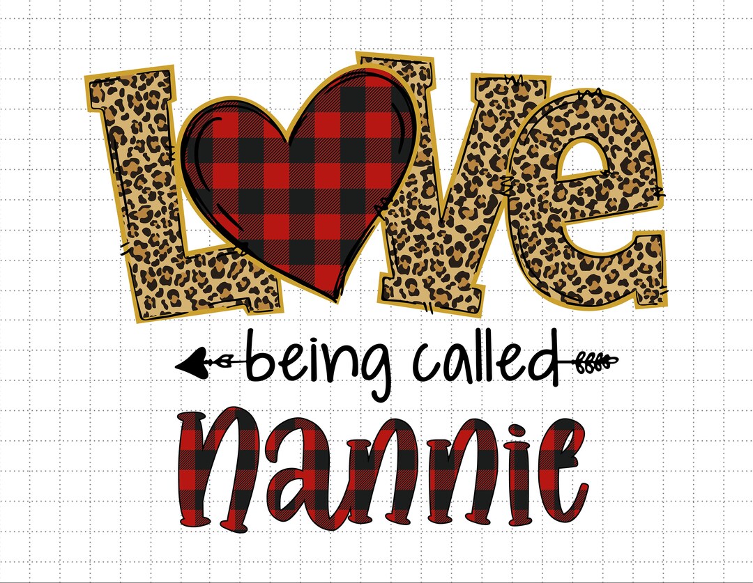 Love Being Called Nannie Plaid Leopard Mothers Day Svg, Moms Day Svg ...