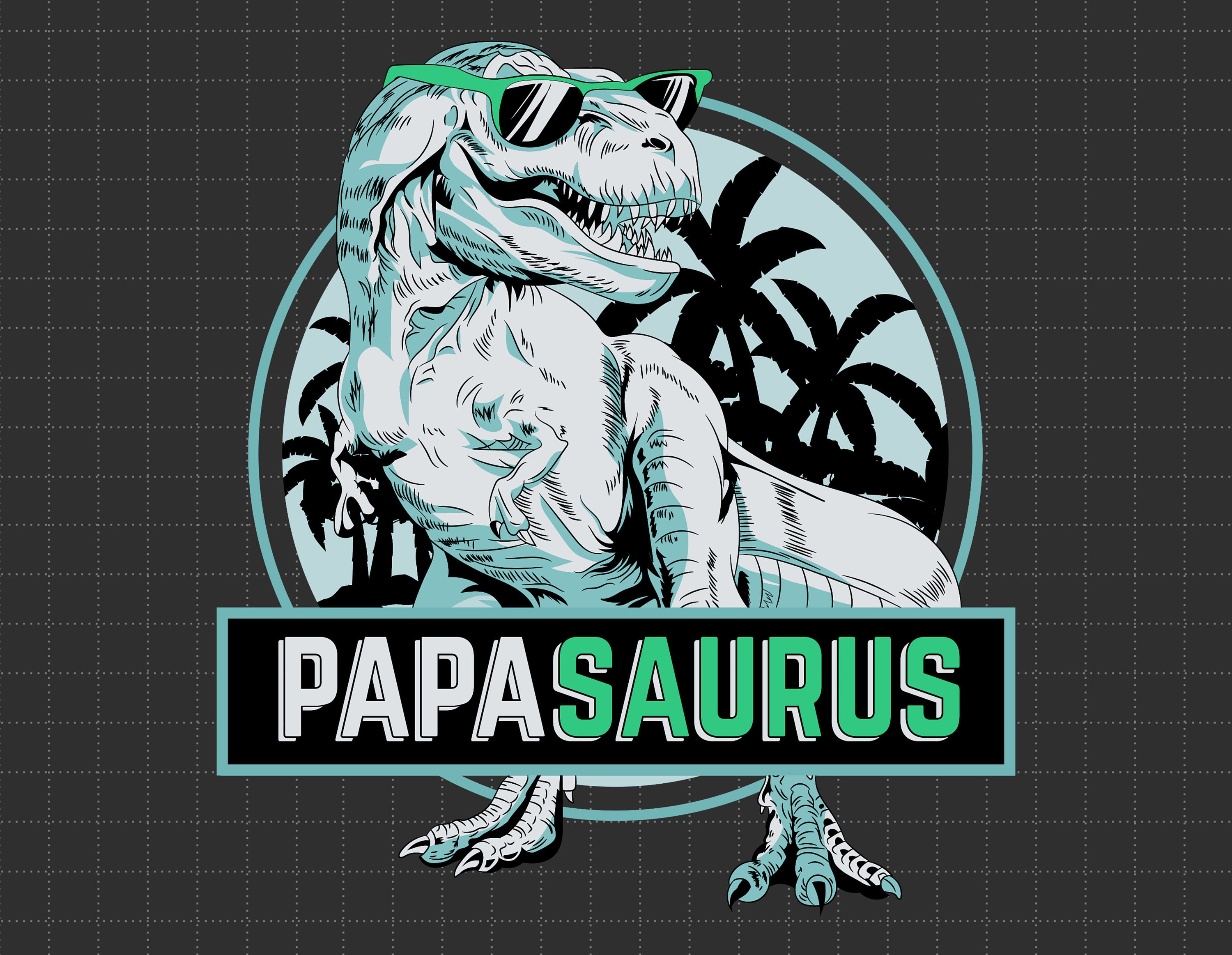 Papa Saurus Svg Feliz Día del Padre Svg Papa Svg Día del - Etsy México