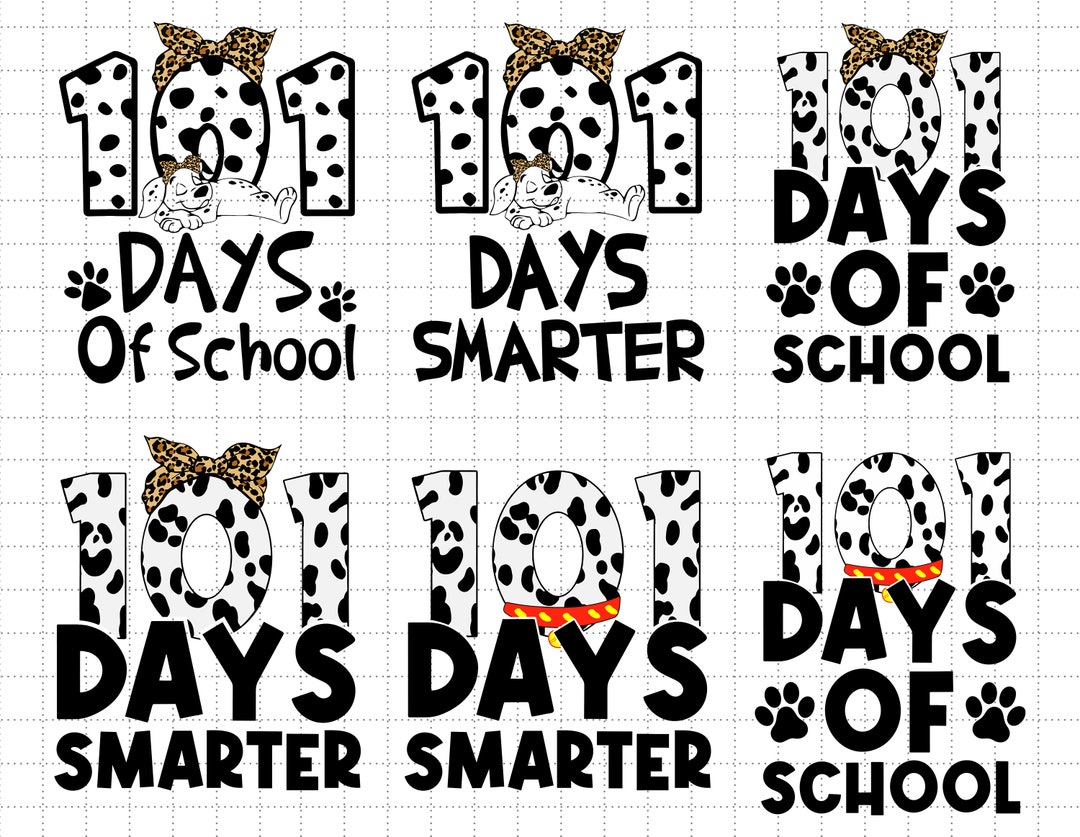 Bundle 101 Days of School Dalmatian Dog Svg, Paw Lover Svg, Teacher ...