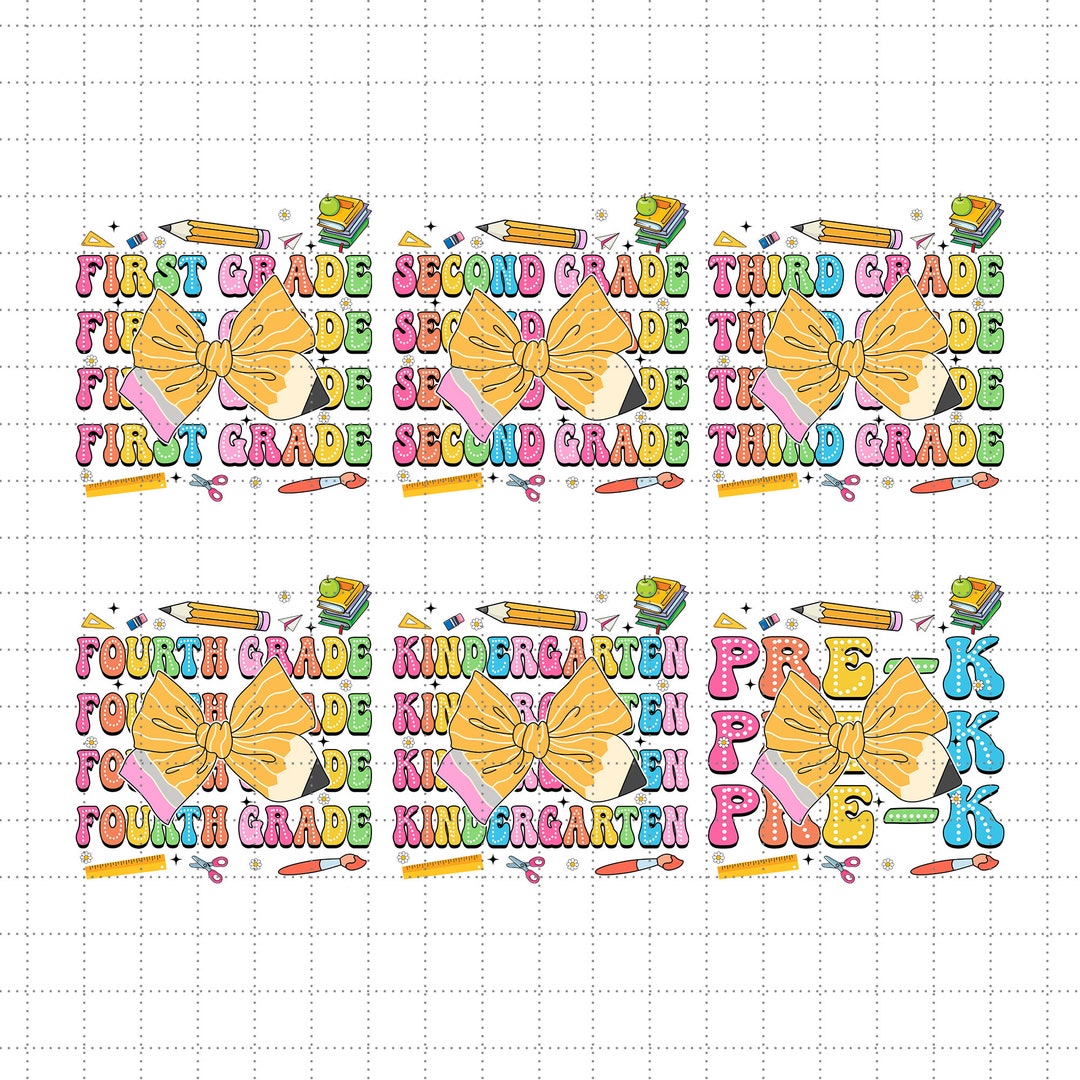 Retro Back to School Bundle, Kindergarten, First Day of School, School ...