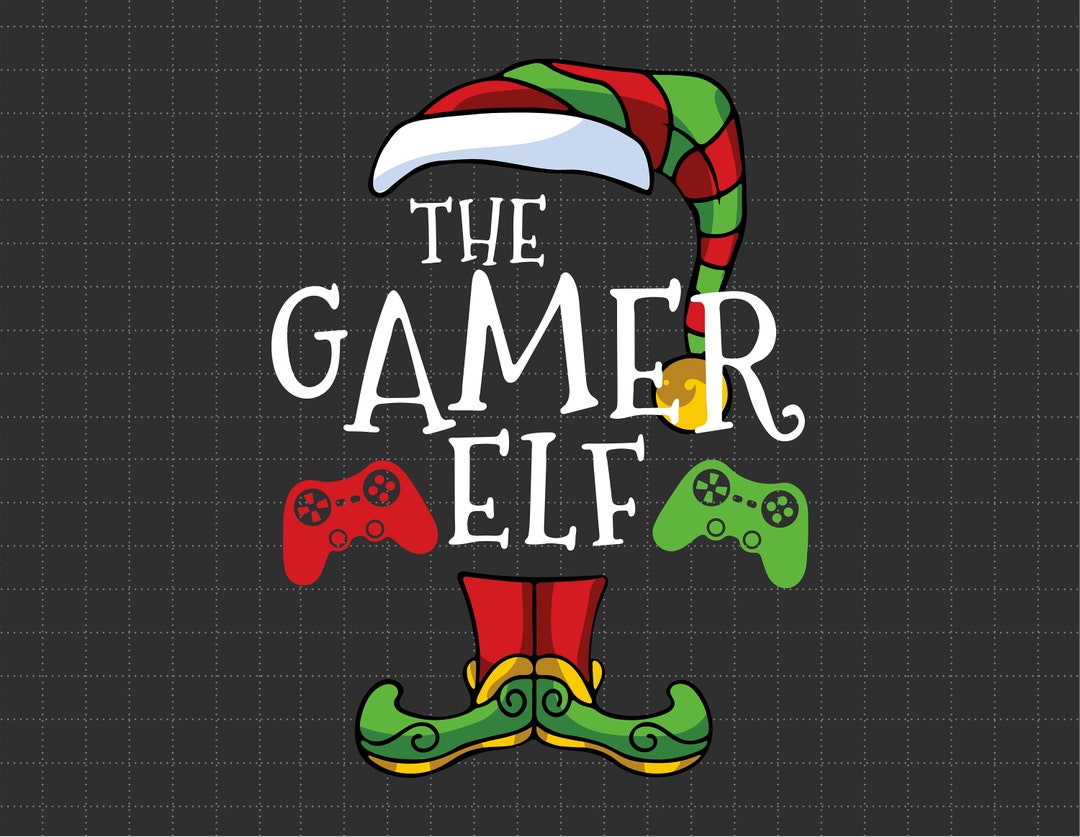The Gamer Elf Christmas Svg Png, Santa Claus Svg, Xmas Svg, Holiday ...
