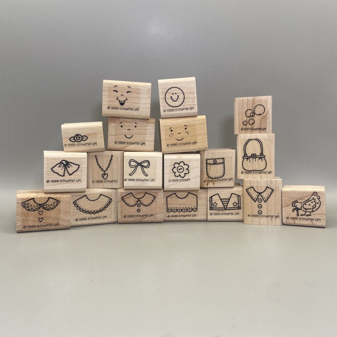 Vintage Stampin up Paper Pals Dolls 1999 Stamps ~ Faces / Outfits ~ 19 ...