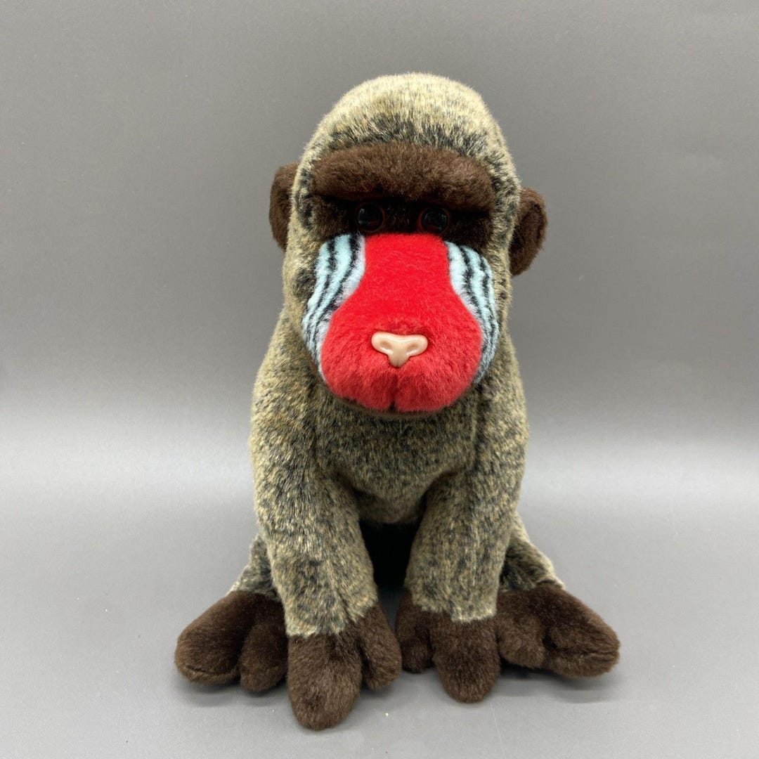 2001 Vintage TY Beanie Buddy CHEEKS Baboon Monkey Bean Bag Plush ...