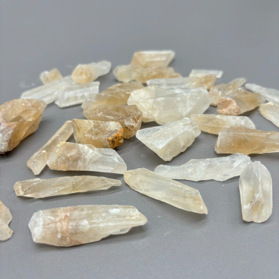 Quartz Crystal Shards Natural Rough Champagne Yellow Clear 7.5 Oz Lot ...