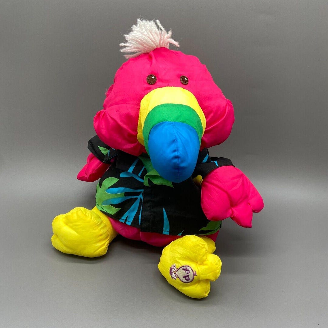 Fisher Price Puffalump Wild Things Pink Toucan Plush Hawaiian Shirt ...