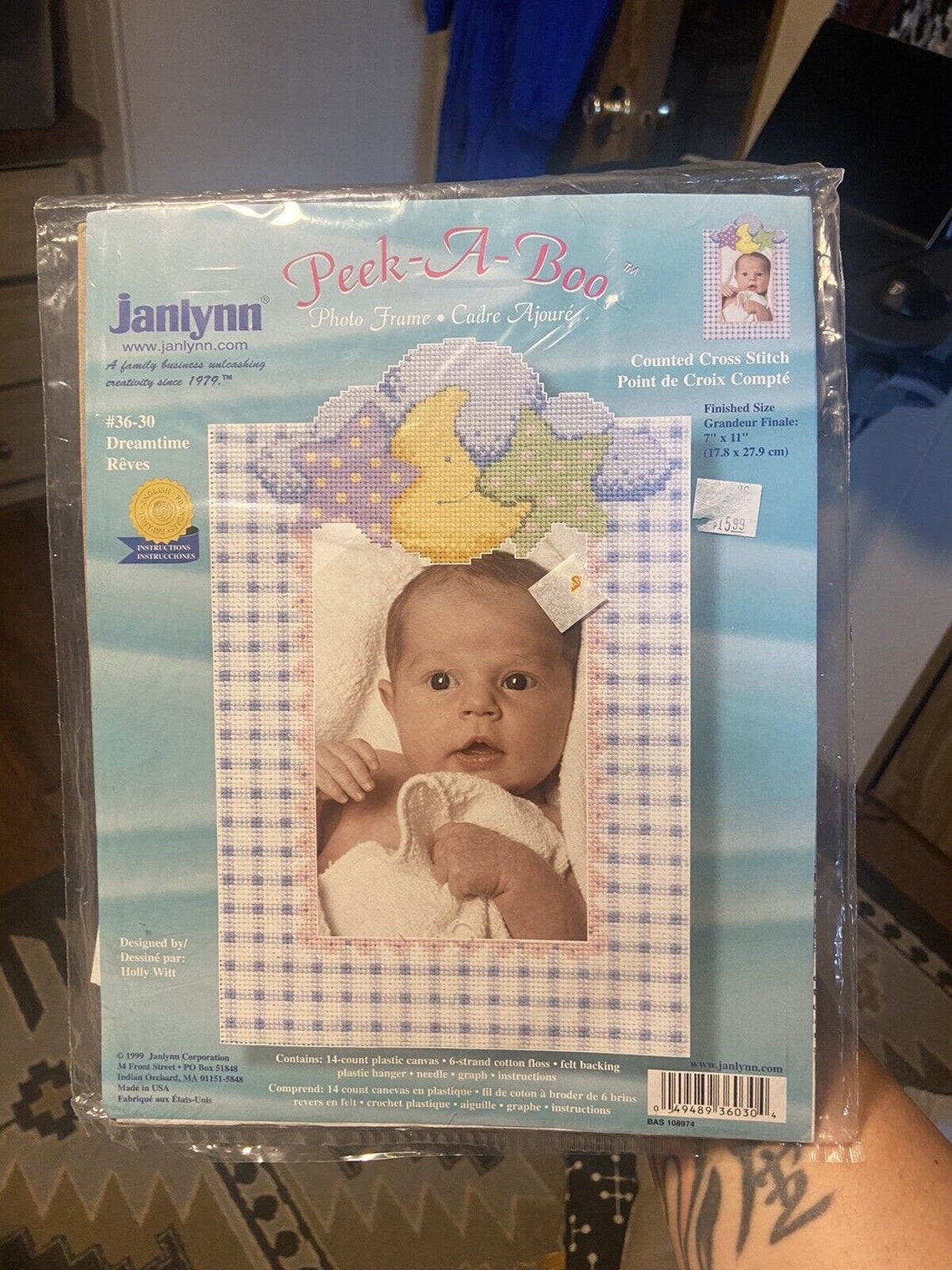 Janlynn Dreamtime Peek-a-boo Counted Cross Stitch Frame Kit - 7" X 11 ...