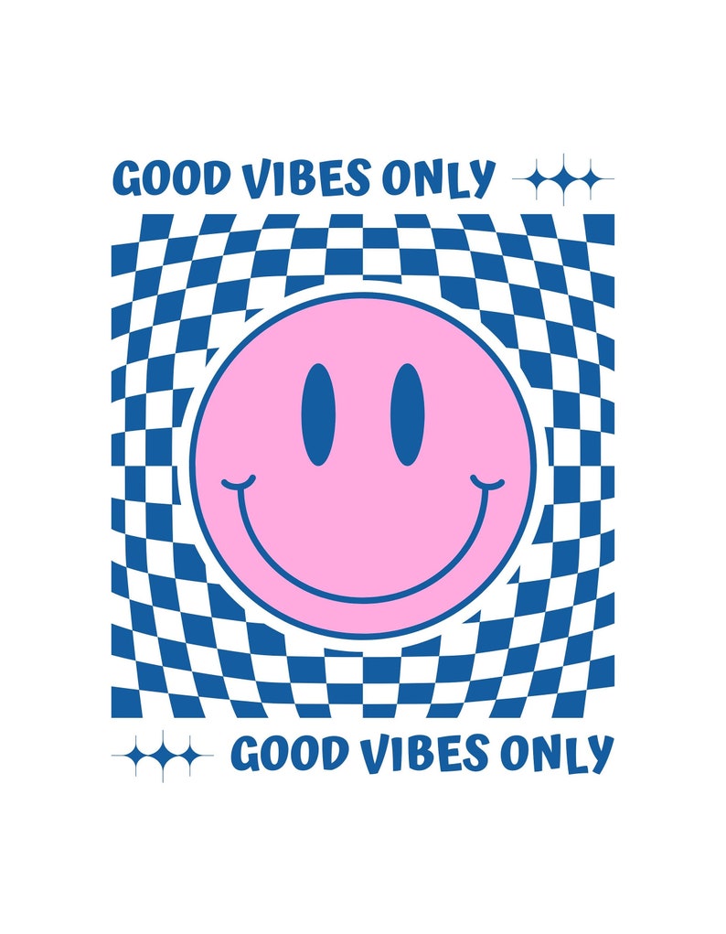 Good Vibes Only Smiley Face SVG - Etsy