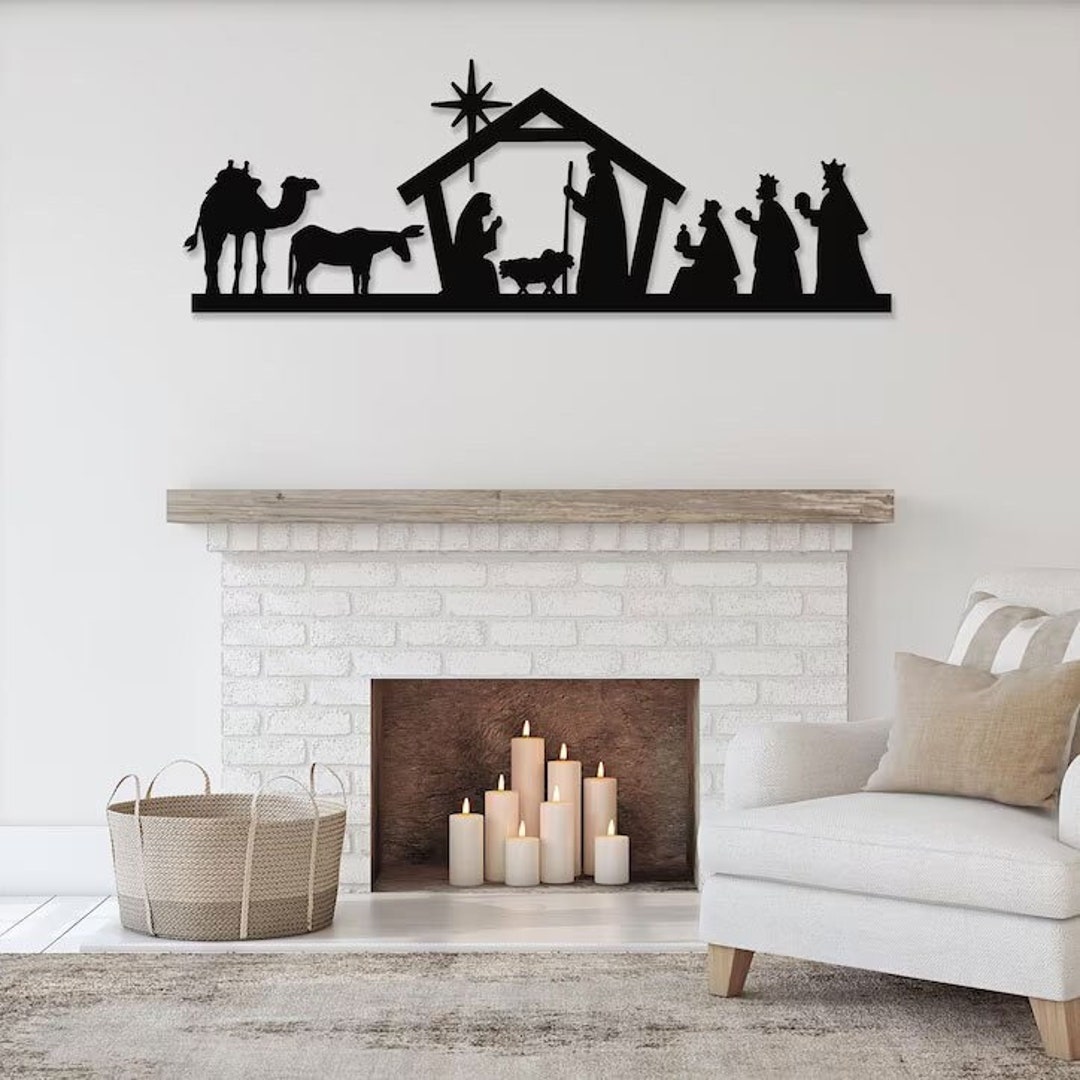 Nativity Metal Wall Decor, Nativity, Nativity Art, Nativity Sign ...