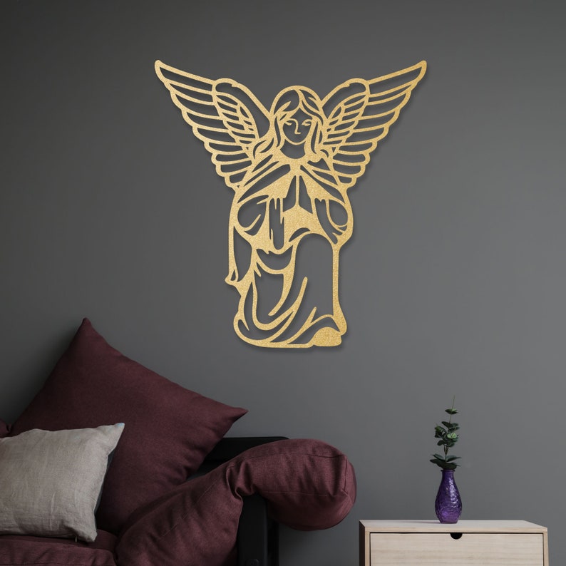 Angel Mary Wall Decor, Angel Metal Wall Art, Living Room Wall Decor ...