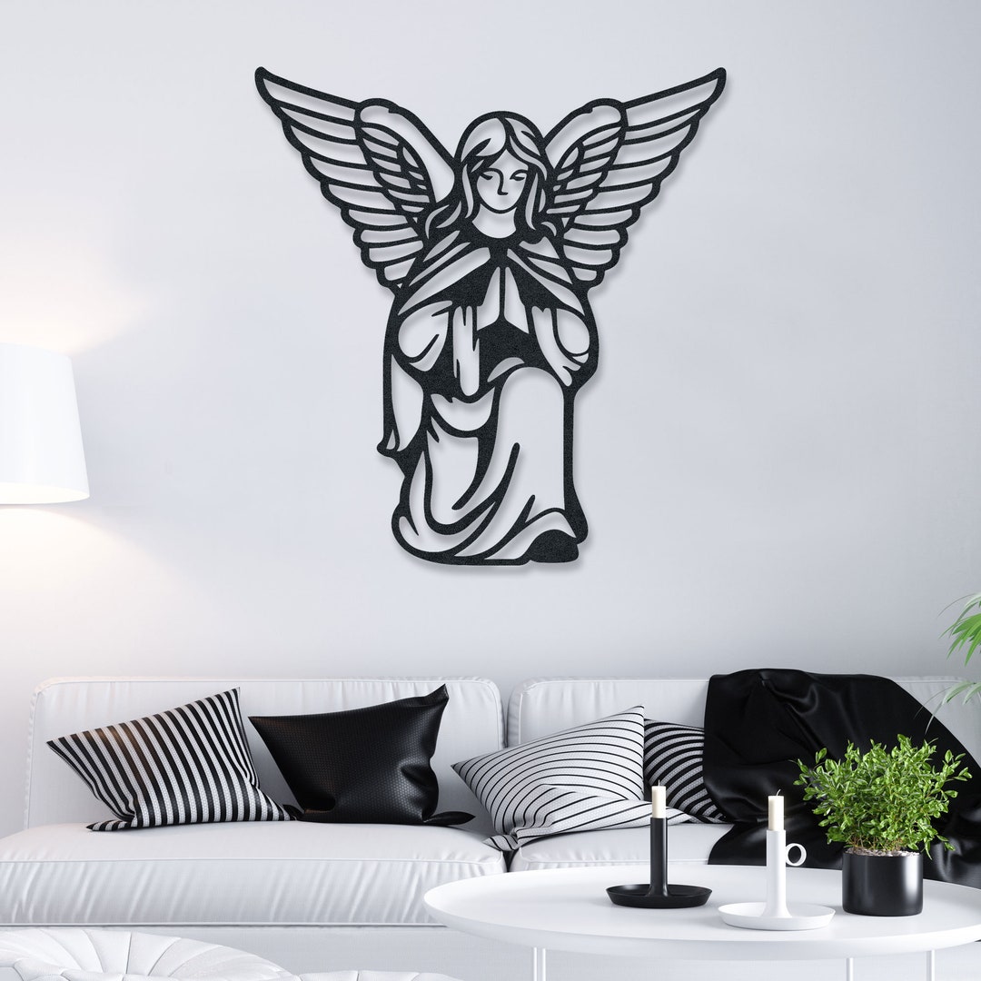 Angel Mary Wall Decor, Angel Metal Wall Art, Living Room Wall Decor ...