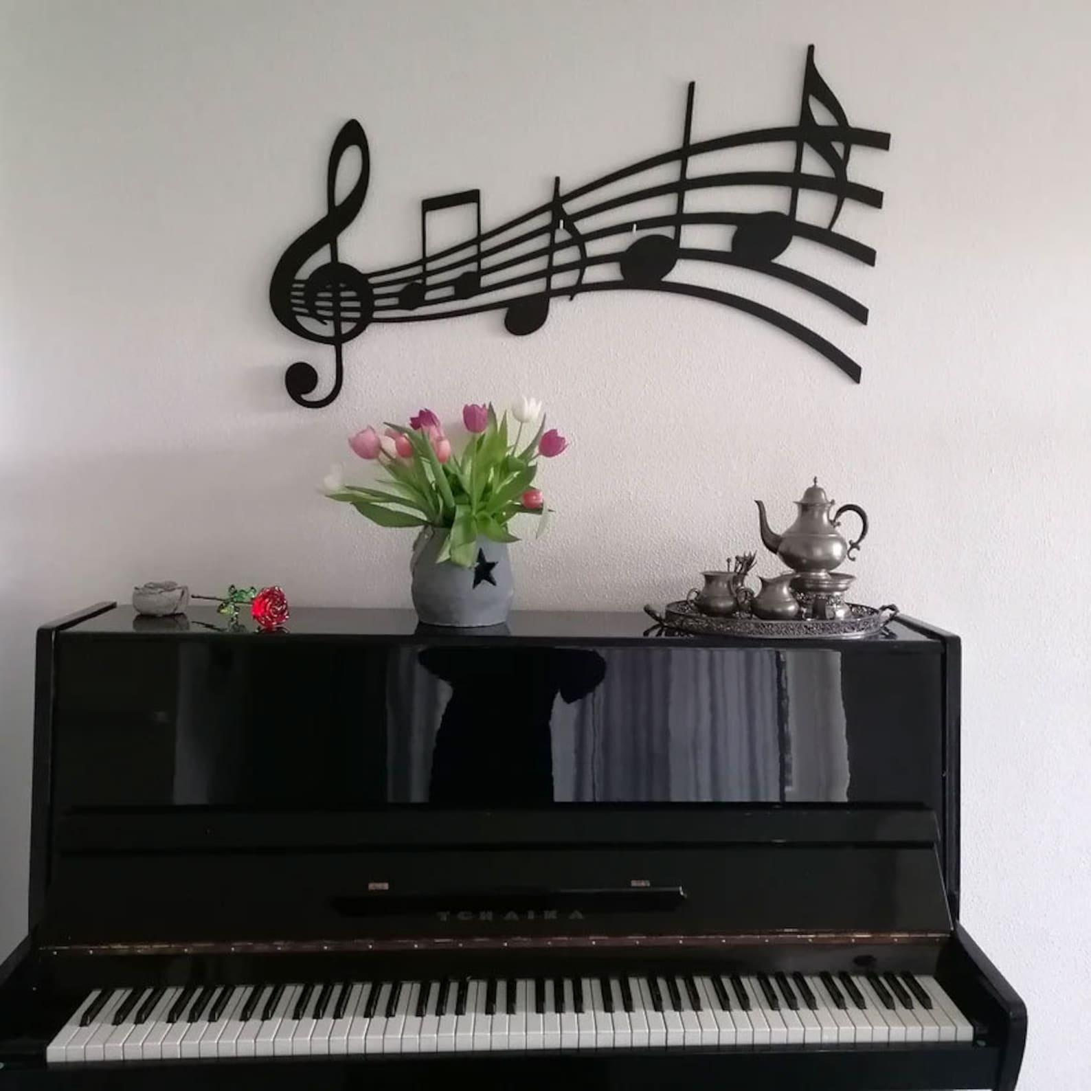 Music Notes Wall Art, Wooden Music Notes, Music Wall Decor, Music ...