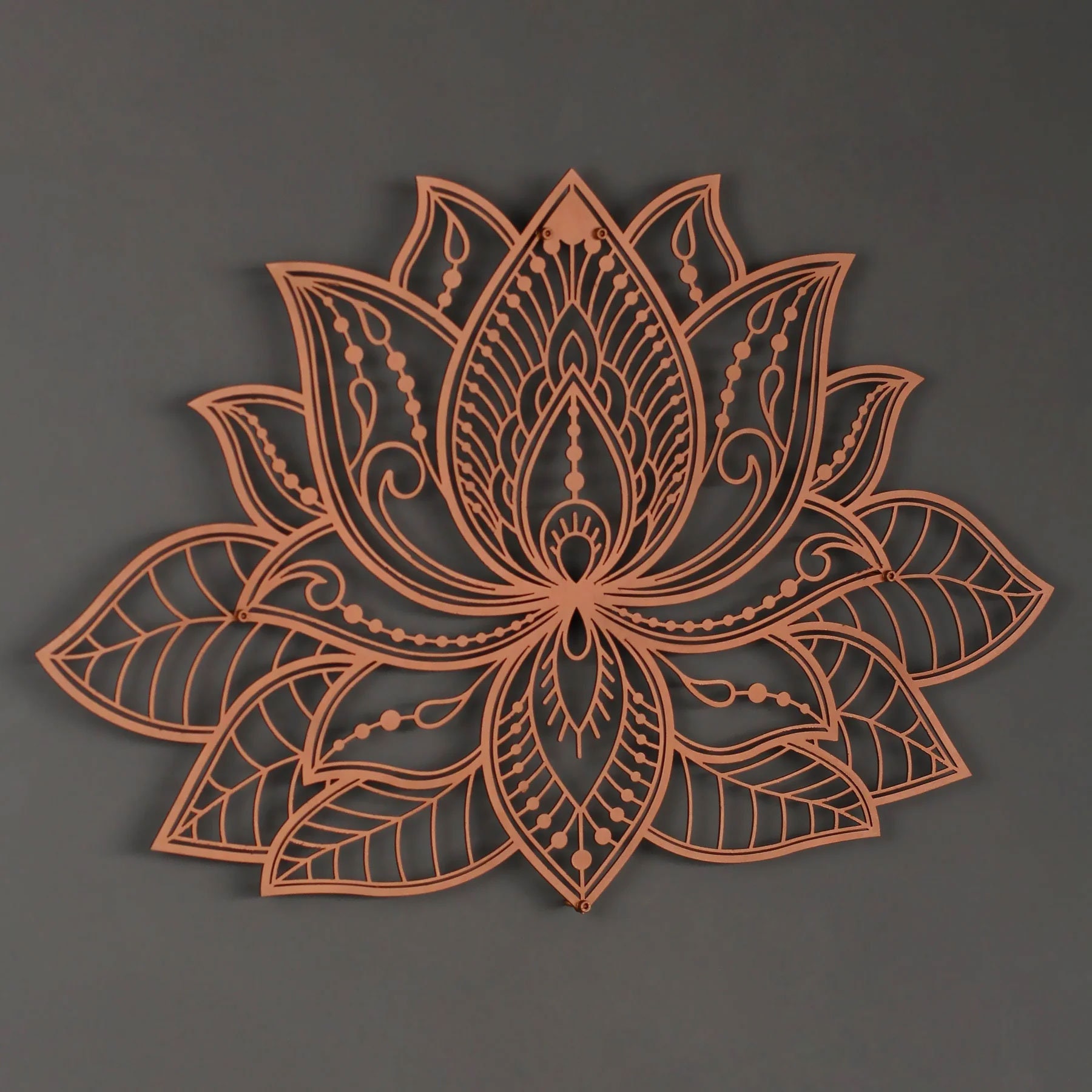 Mandala Lotus Metal Wall Art, Gold Lotus Wall Art, Mandala Wall Art ...