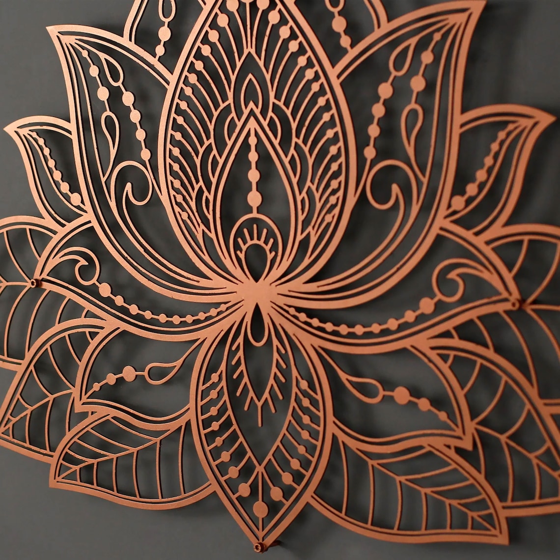 Mandala Lotus Metal Wall Art, Gold Lotus Wall Art, Mandala Wall Art ...
