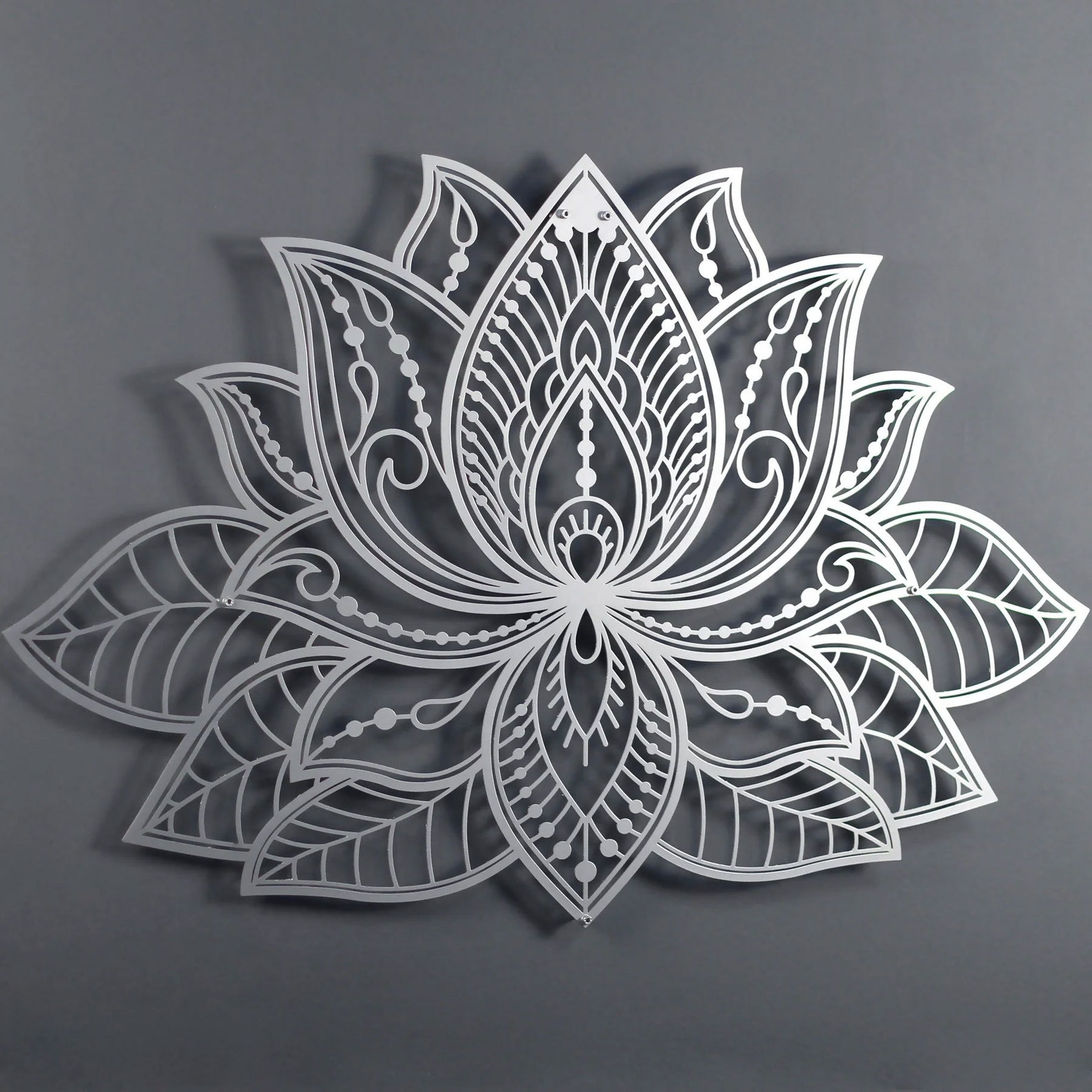 Mandala Lotus Metal Wall Art, Gold Lotus Wall Art, Mandala Wall Art ...