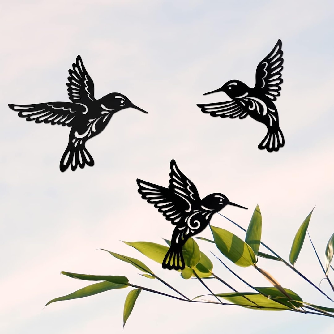 Metal Hummingbird Wall Art Decor,3pack Metal Bird Wall Art,bird Wall ...