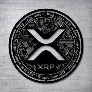 XRP Coin Ripple Coin Cryptocurrency Crypto Coin, XRP Coin, Metal Wall ...